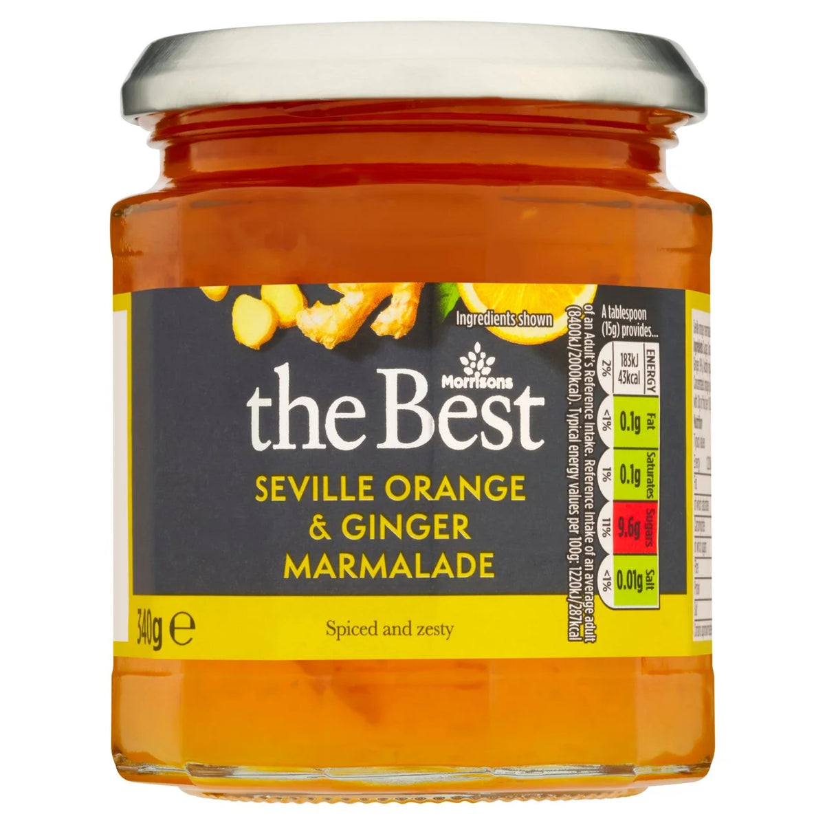 Morrisons The Best Orange and Ginger Marmalade 340g — The Scottish and ...