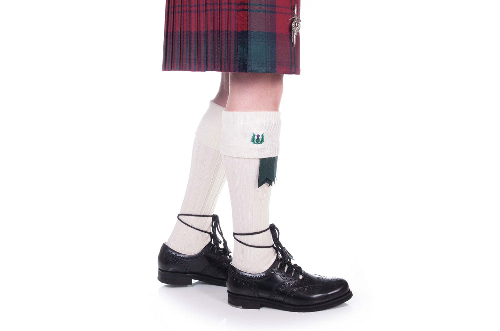 Gaelic Theme Embroidered Kilt Hose — The Scottish and Irish Store
