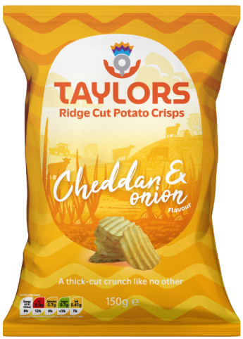 Taylor's Ridge Cut Crisps - Cheddar & Onion 150g — The Scottish and ...