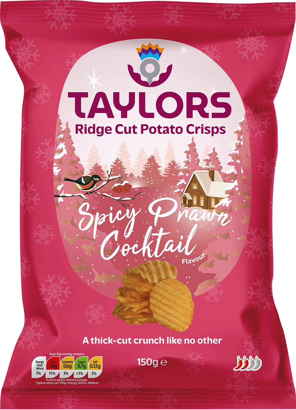 Taylor's Spicy Prawn Cocktail Crisps 150g — The Scottish and Irish Store