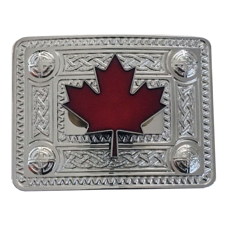 Maple Leaf Celtic Knot Buckle — The Scottish and Irish Store